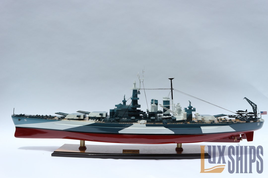 USS North Carolina Ship Model - USS North Carolina Battleship Model - Etsy