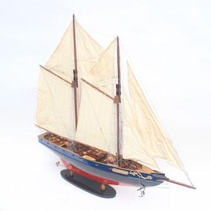 BLUENOSE II Model Ship, Wooden Ship Model is for Sale - Etsy