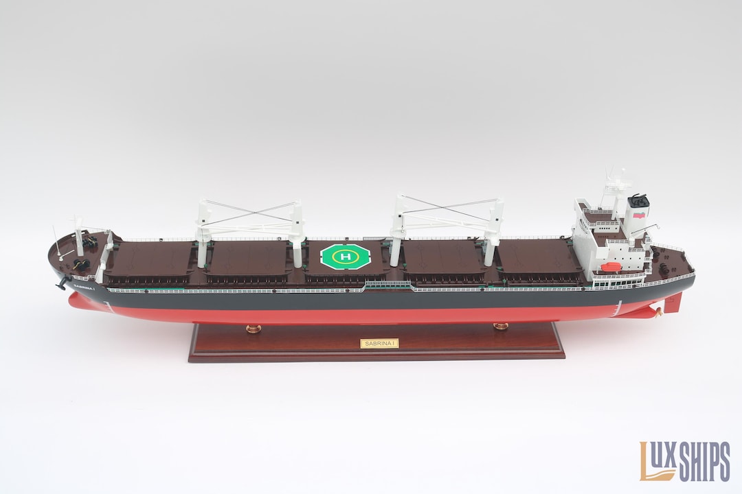 Sabrina I Bulk Carrier Ship Model 100cm – Handmade Replica With Helipad ...
