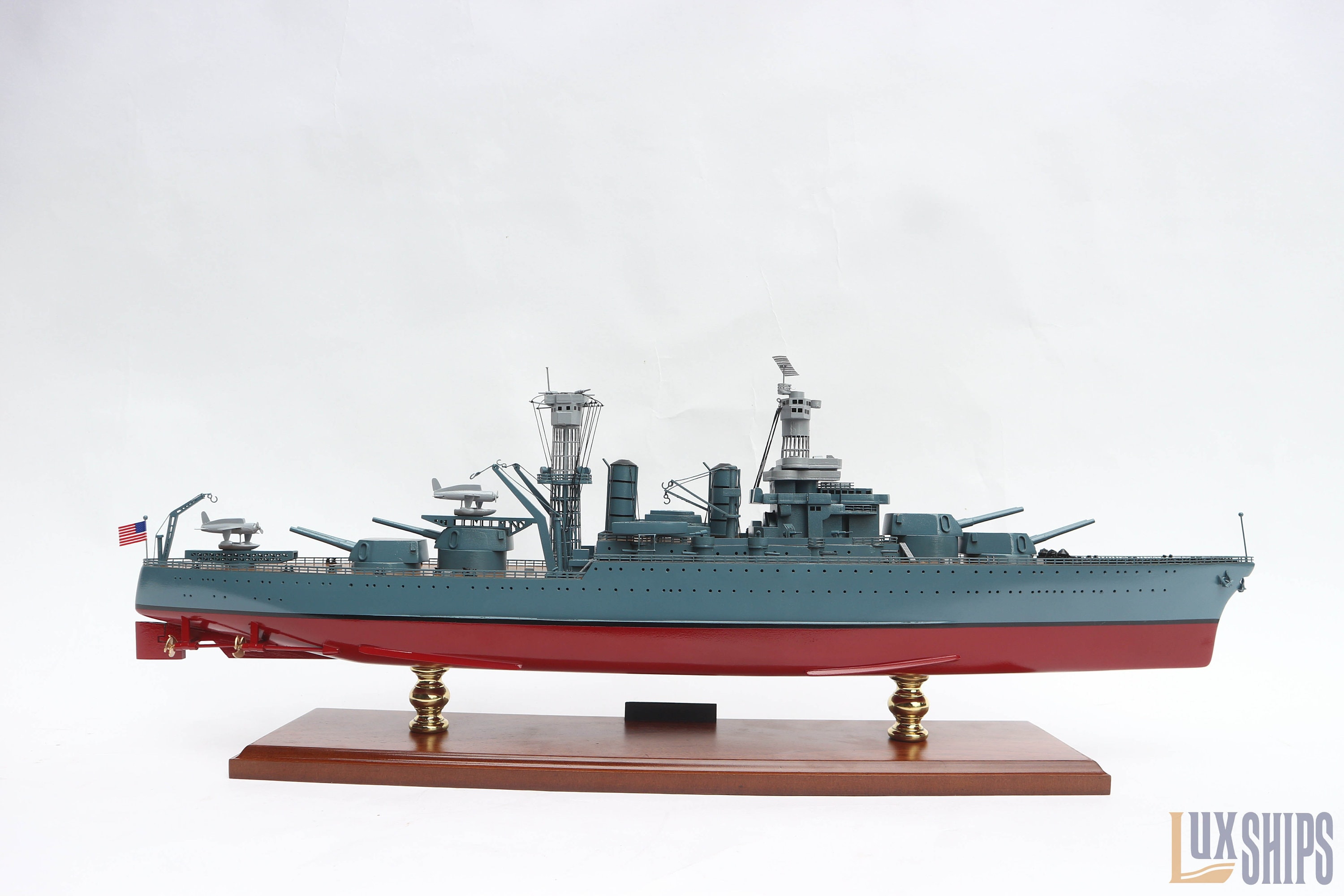 USS West Virginia BB-48 Ship Model USS West Virginia Battleship Model ...