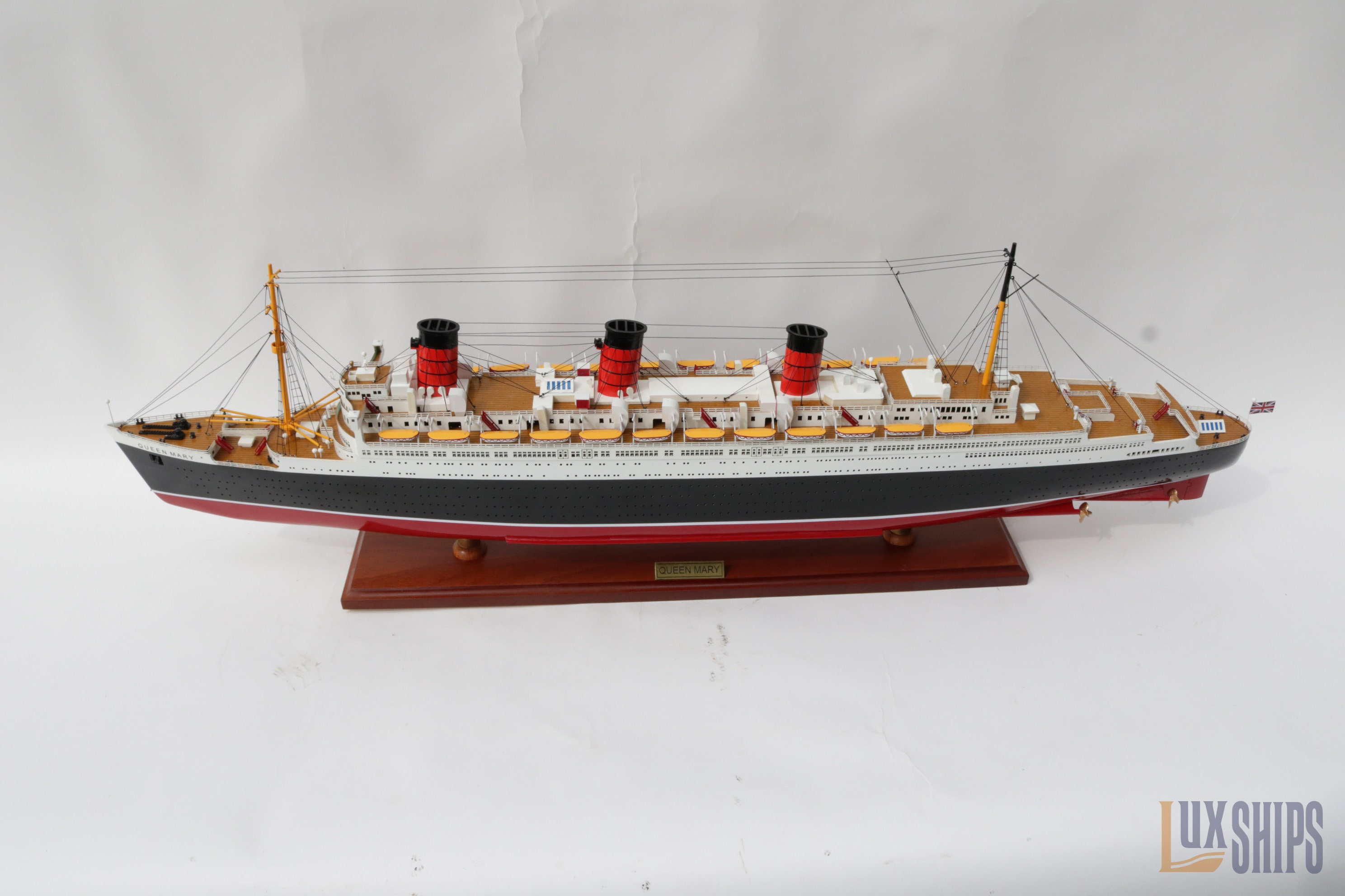 RMS Queen Mary Ship Model - RMS Queen Mary Wood Ship Model - Etsy