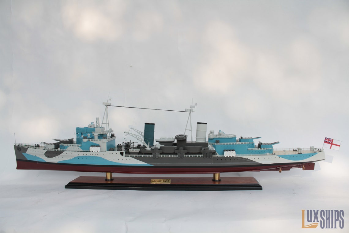 HMS Belfast Ship Model HMS Belfast Battleship - Etsy