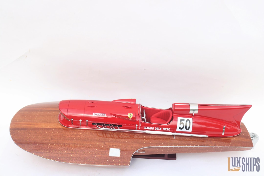 Ferrari Hydroplane Ship Model 80cm, Wooden Model Ship for Sale - Etsy