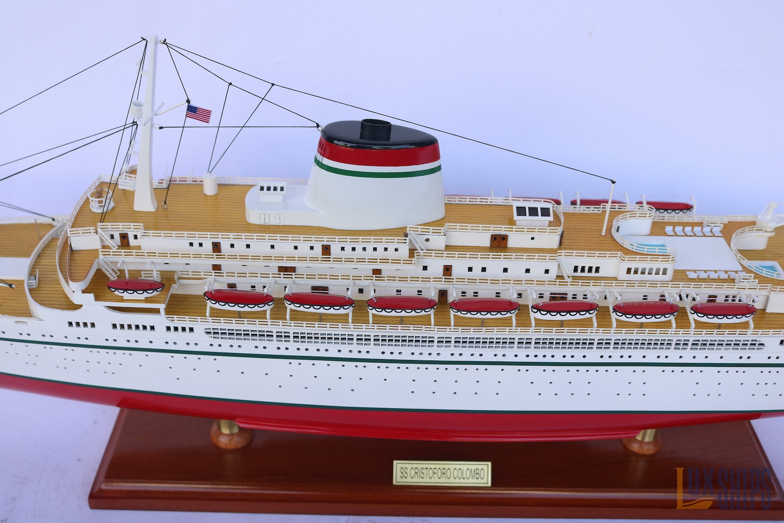 SS CRISTOFORO COLOMBO Model Ship, Red and White - Etsy