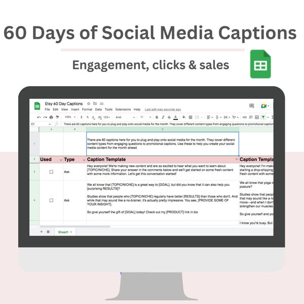 Sales Captions - Etsy