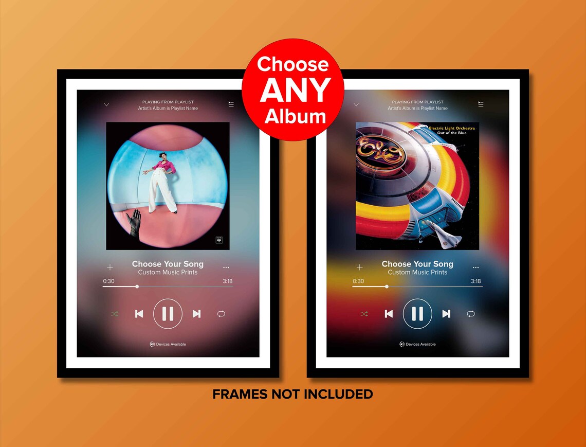 Music Posters - Choose Your Favourite Song Album Poster - Custom Music ...