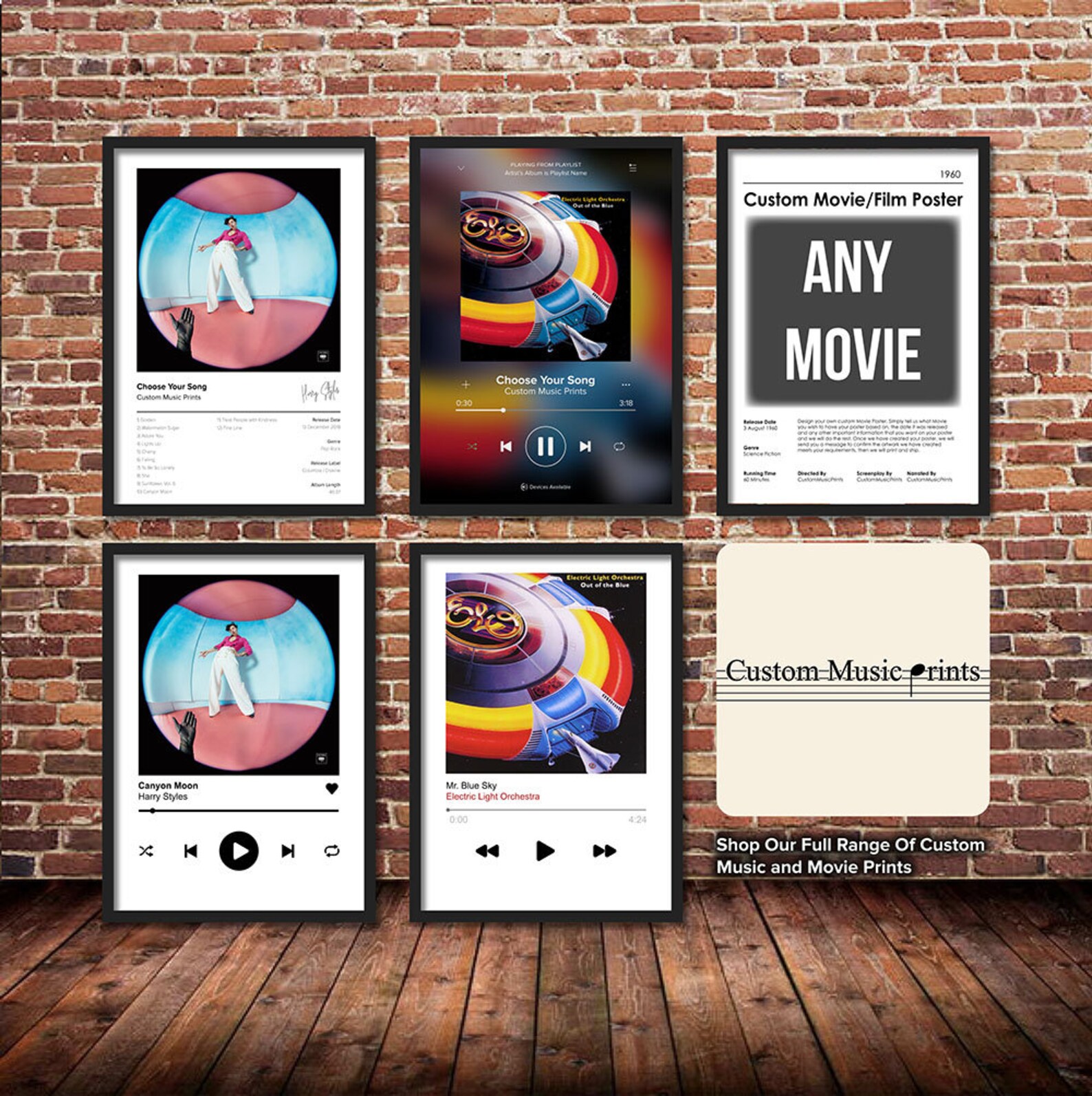 Custom Music Poster Choose Your Own Song Album Poster | Etsy UK