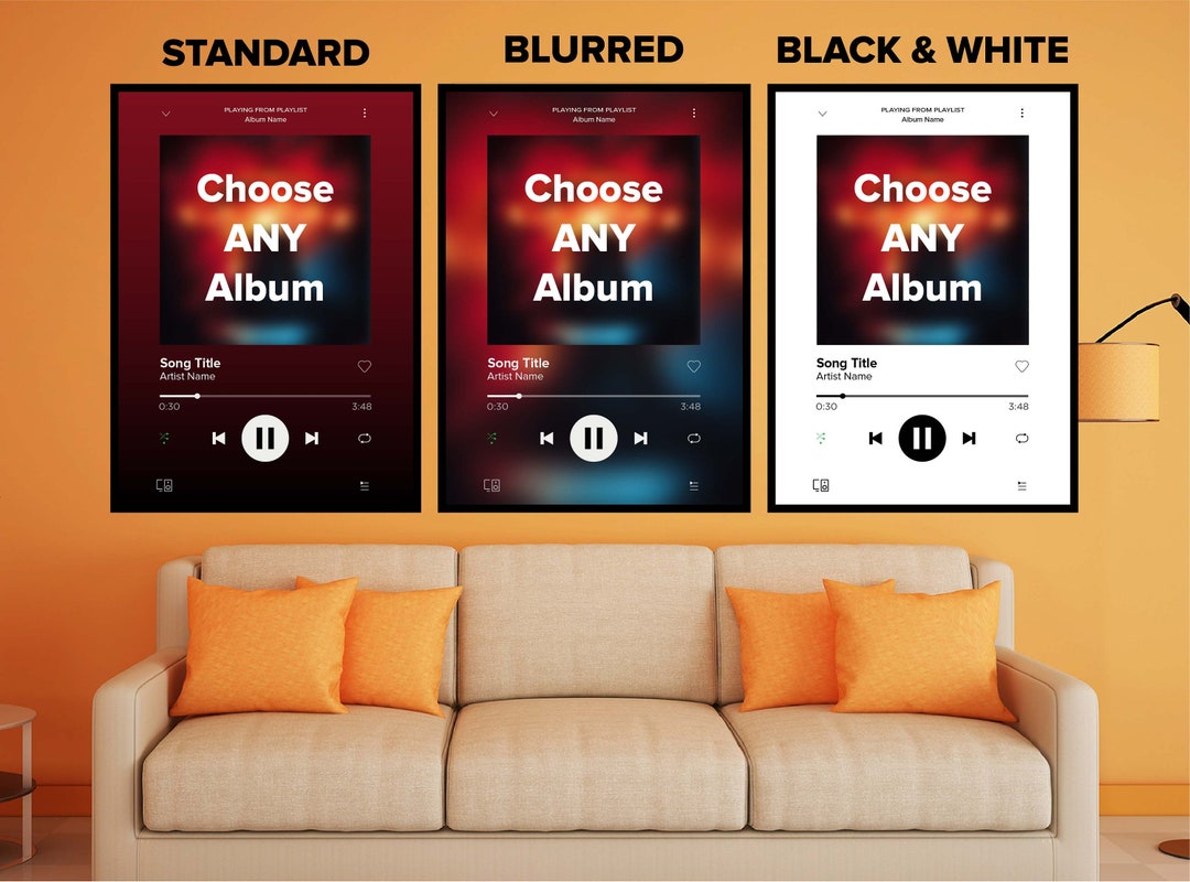 Spotify Music Poster - Choose ANY Song - Spotify App Music Poster Print ...