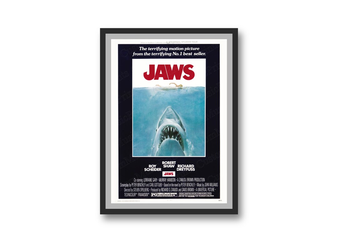 Jaws 1975 Movie Poster Retro Movie Poster Vintage Film - Etsy