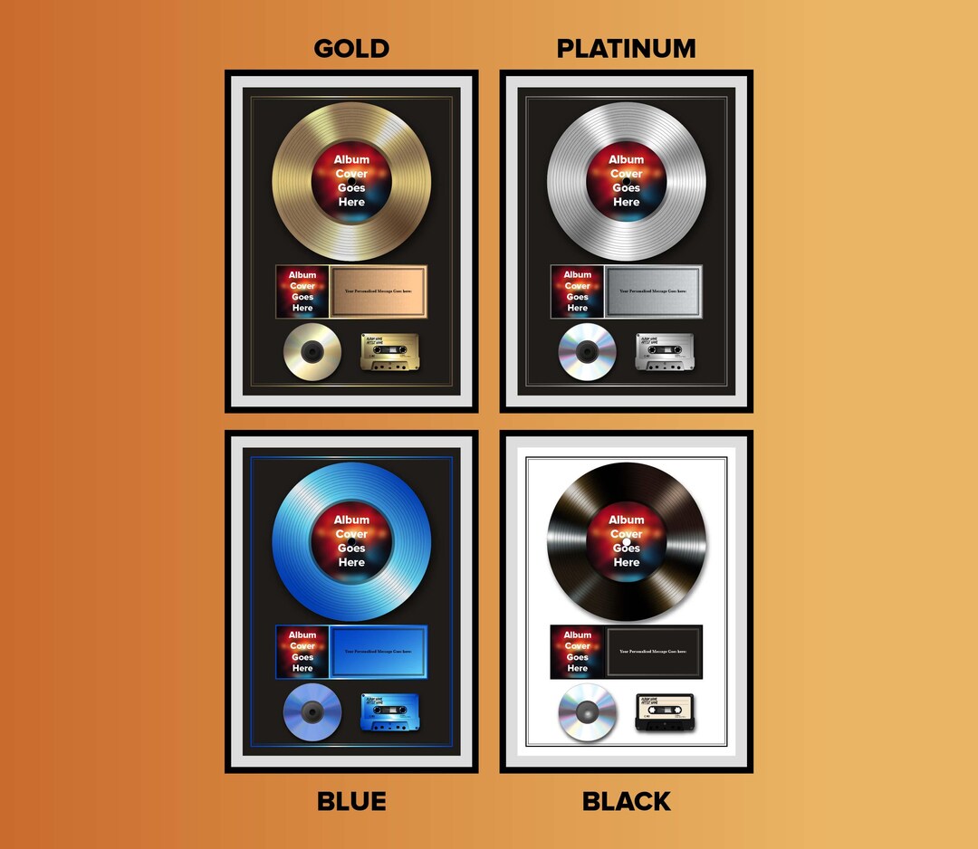 Music Award Plaque Poster - Custom Music Vinyl Record Plaque ...