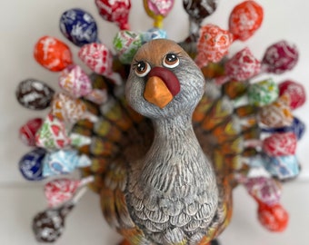 Wooden Turkey Lollipop sucker Holder Thanksgiving Decor - Etsy