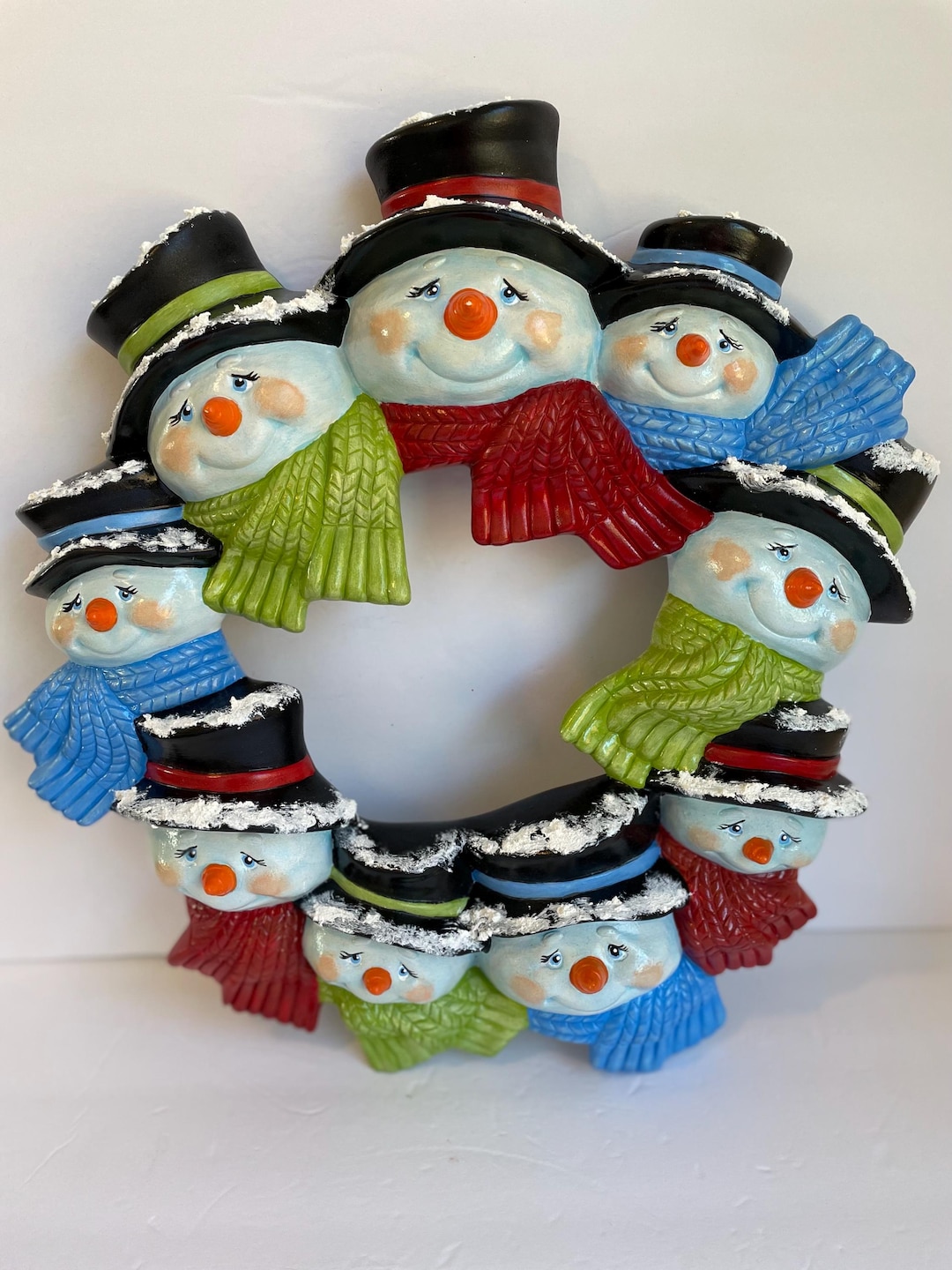 Snowman Wreath - Etsy