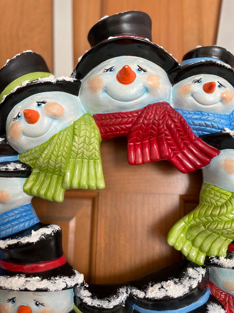 Snowman Wreath - Etsy