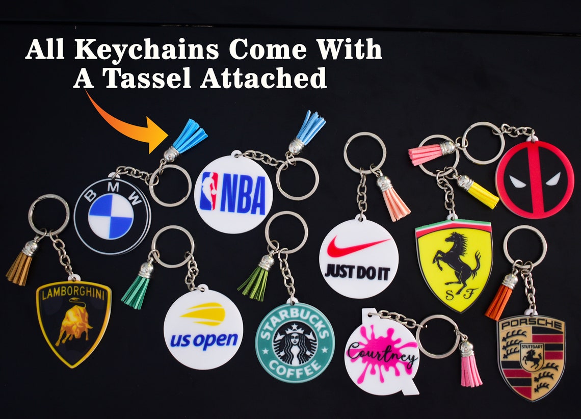 WWE Keychain Unique 3D Embossed WWE Logo Keychain WWE Double Side ...