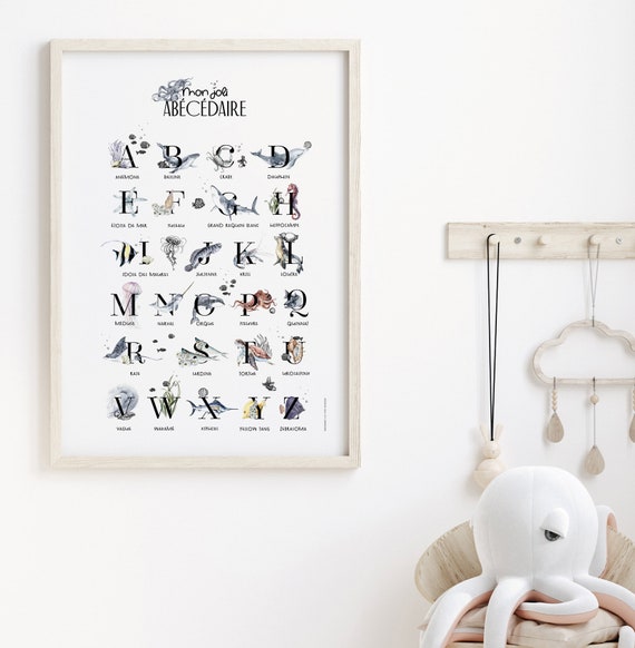 Model Seabed Poster A2 Child Abbrending Sea Animals Birds | Etsy