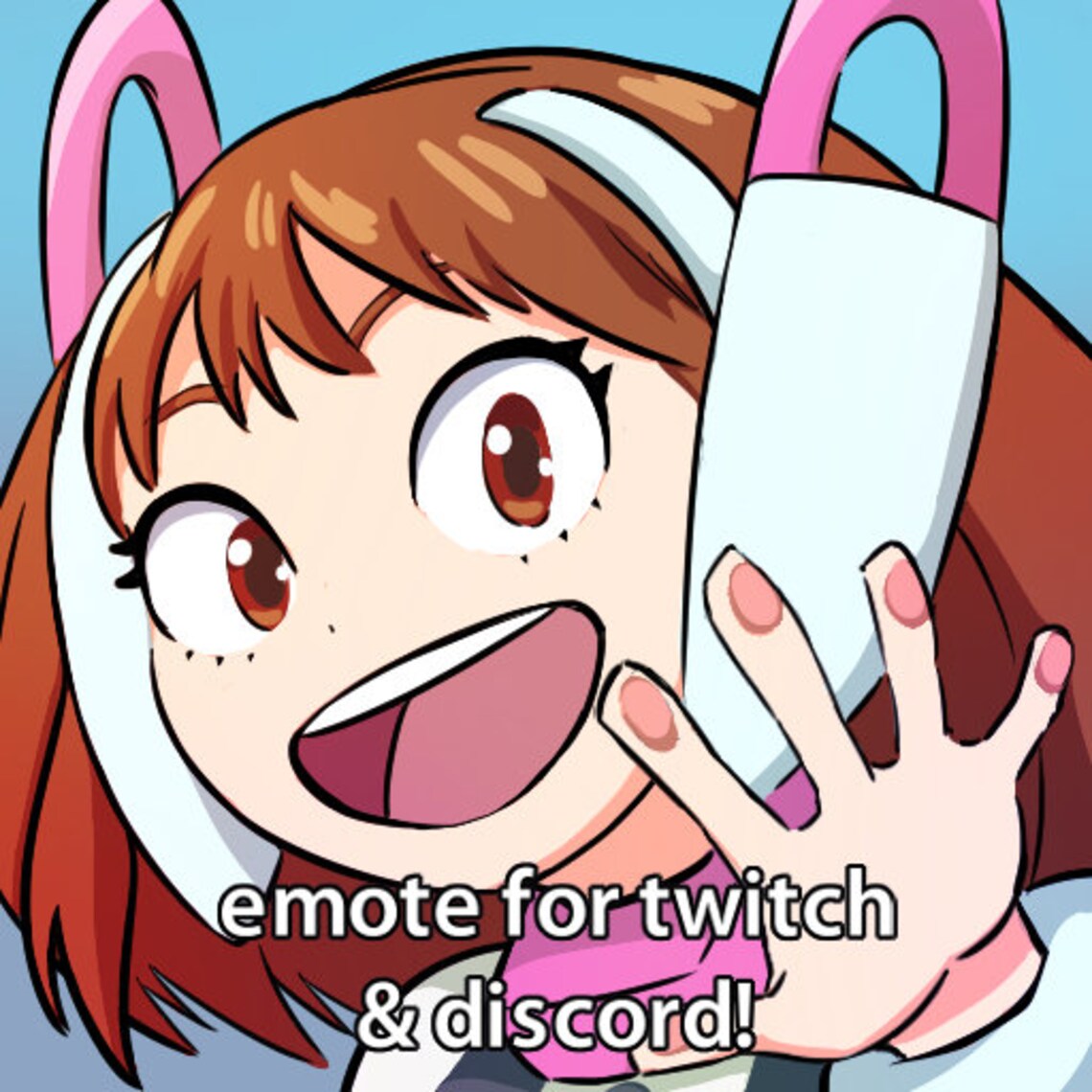 Uraraka Ochaco / Ochako Emote for Twitch, Discord, and Other Social ...