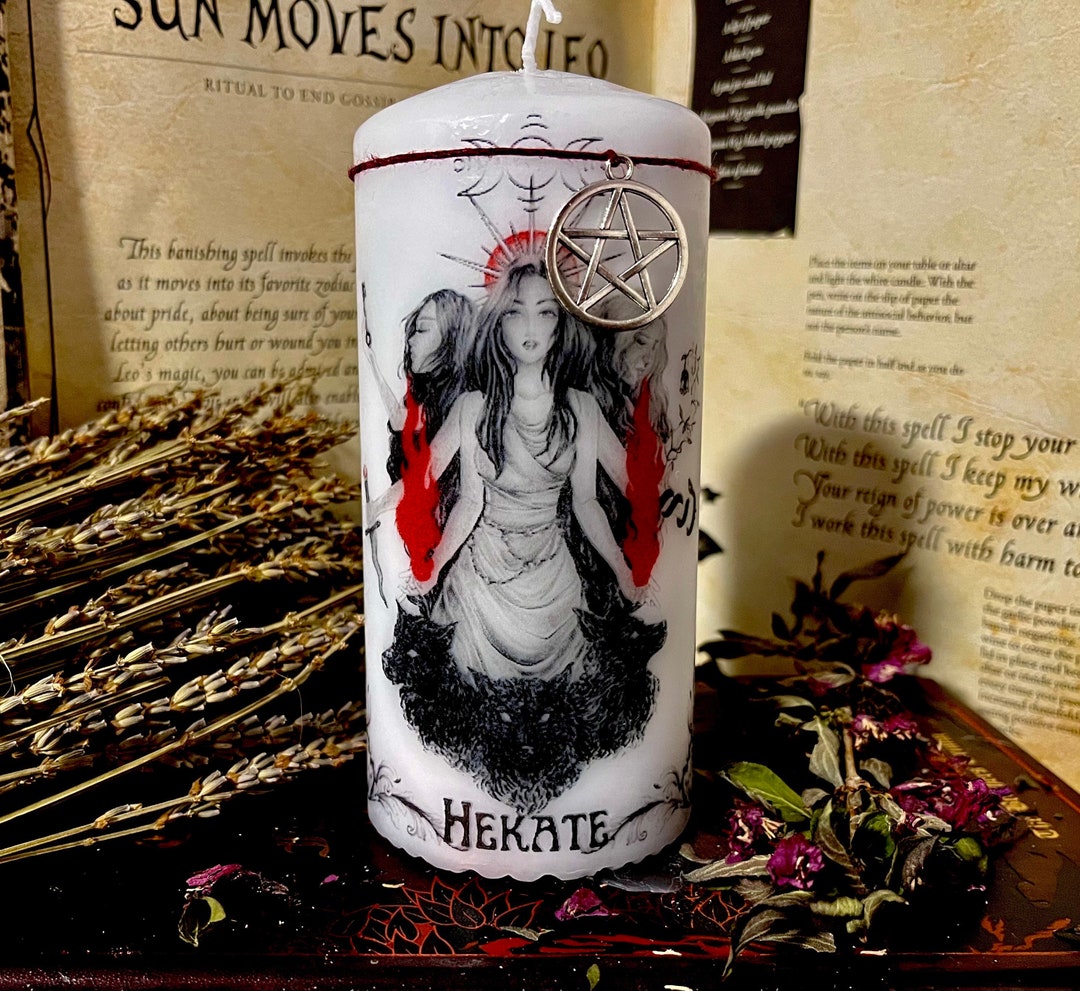 Hecate/hekate Goddess Decor Pillar Candle - Etsy