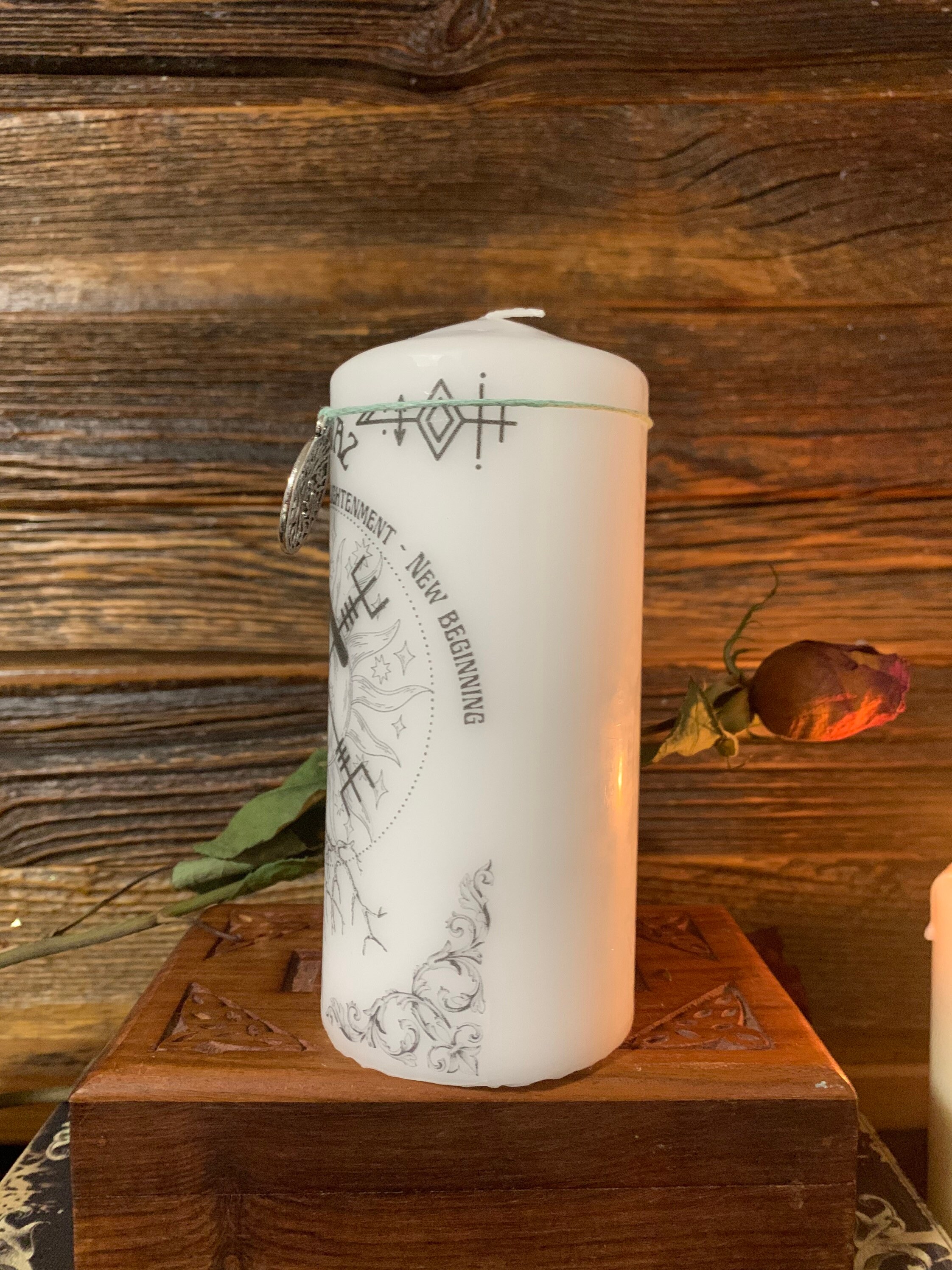 Eihwaz Rune Decor Candle - Etsy