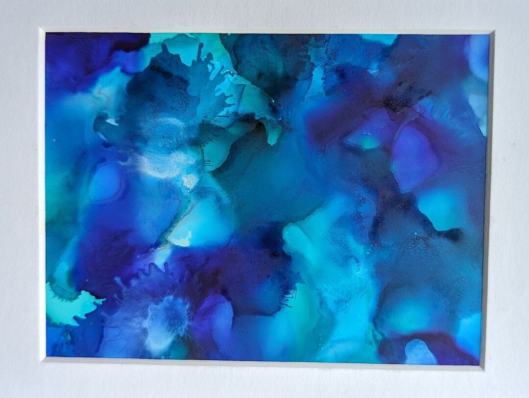 Into the Blue Sea - Original Alcohol Inks Artwork - Etsy