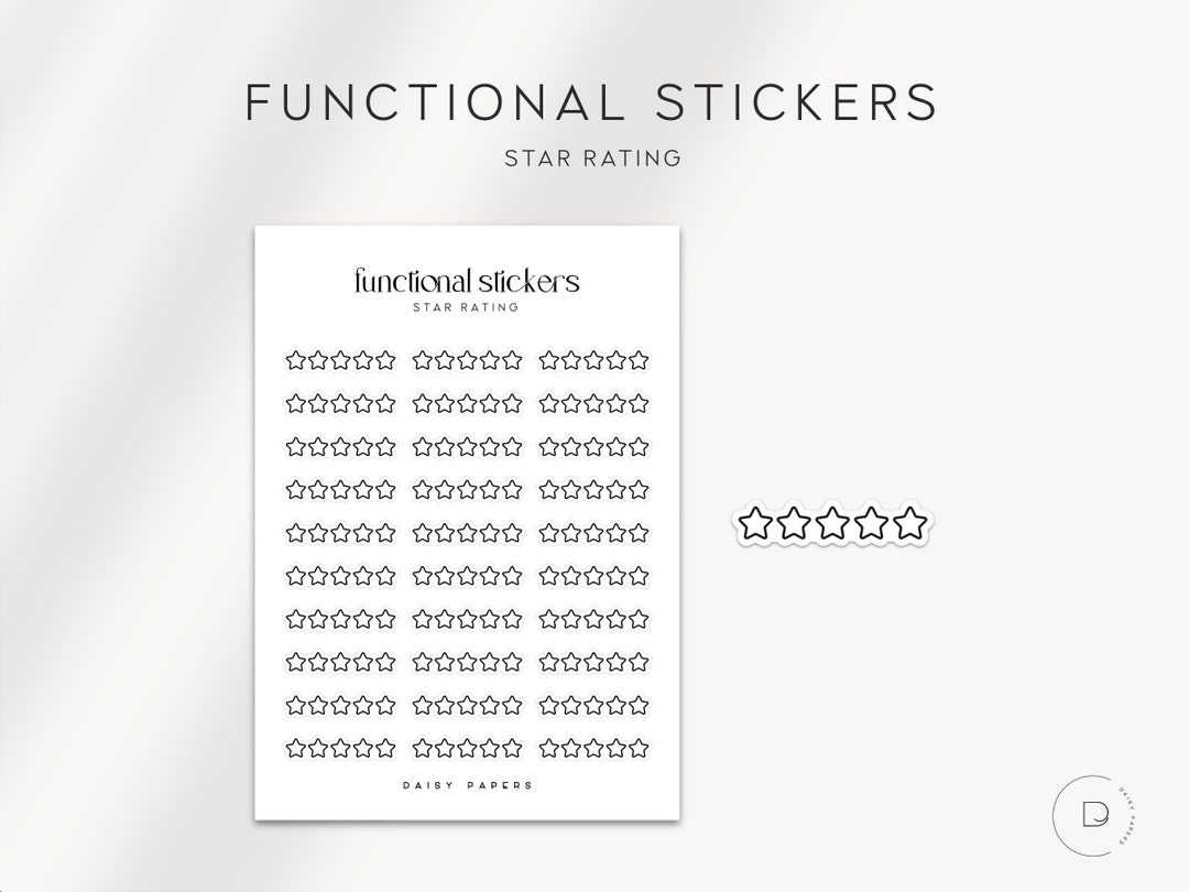 STAR RATING - Functional Planner Stickers | Minimal & Functional ...