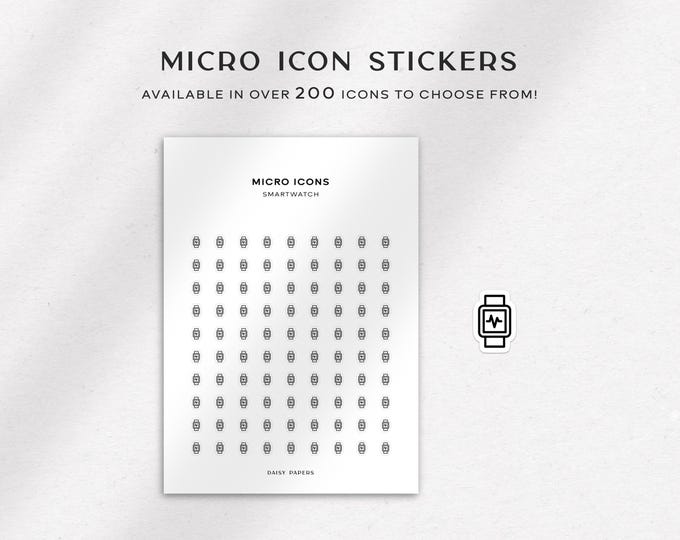 SMARTWATCH - Micro Icon Stickers | Planner Stickers | Minimal ...