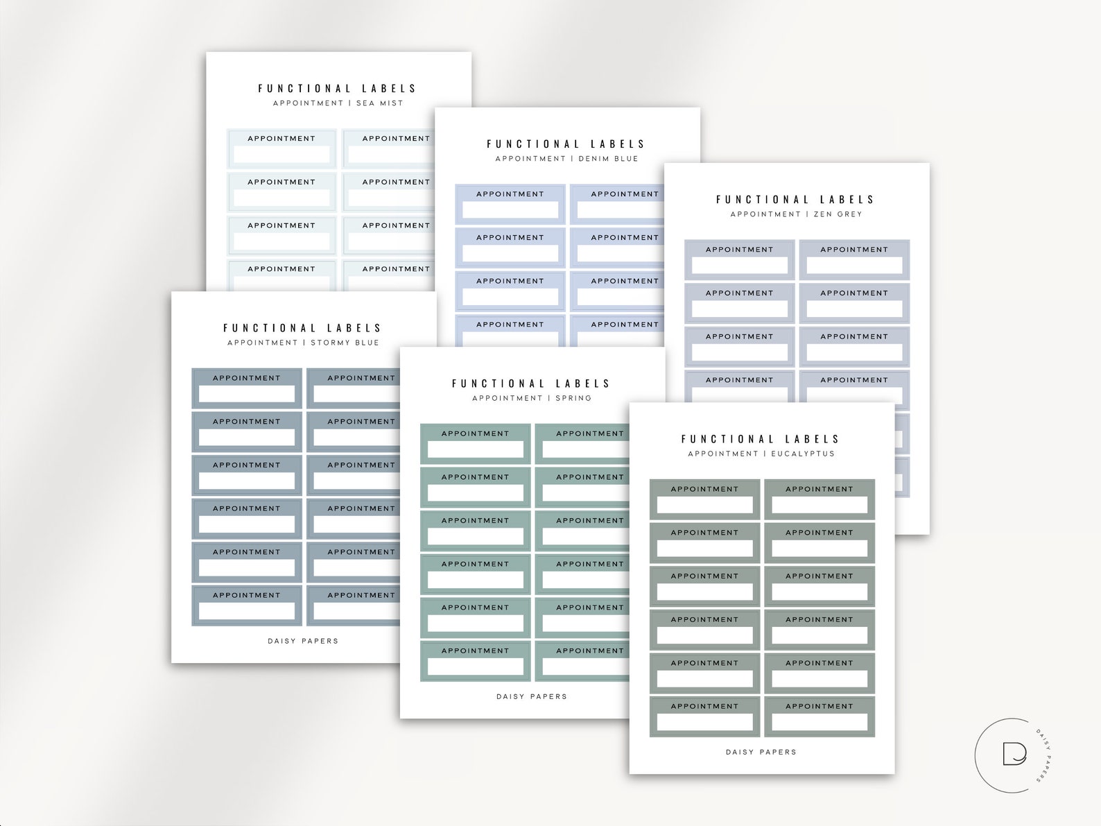 APPOINTMENT Functional Labels Minimal & Functional Planner - Etsy