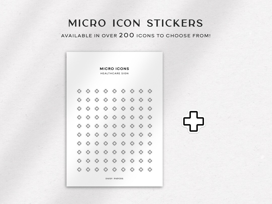 HEALTHCARE SIGN - Micro Icon Stickers | Planner Stickers | Minimal ...