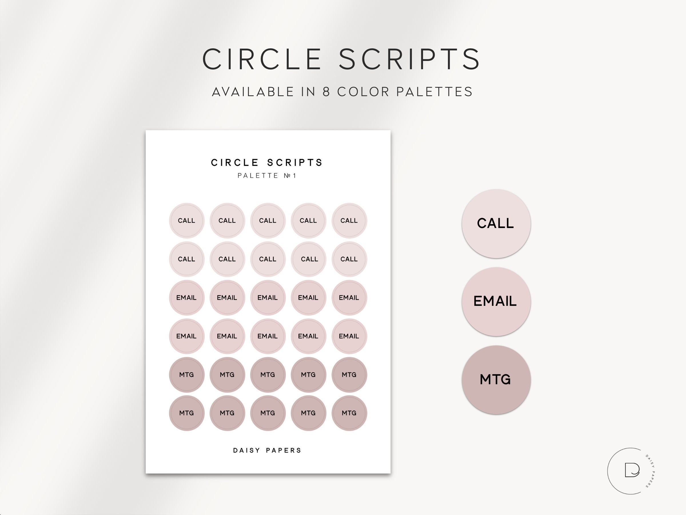 CALL / EMAIL / MTG Circle Scripts Planner Stickers - Etsy
