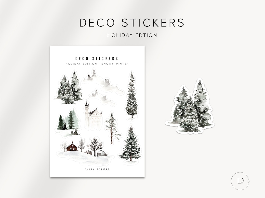SNOWY WINTER - Holiday Edition Deco Stickers | Decorative Planner ...