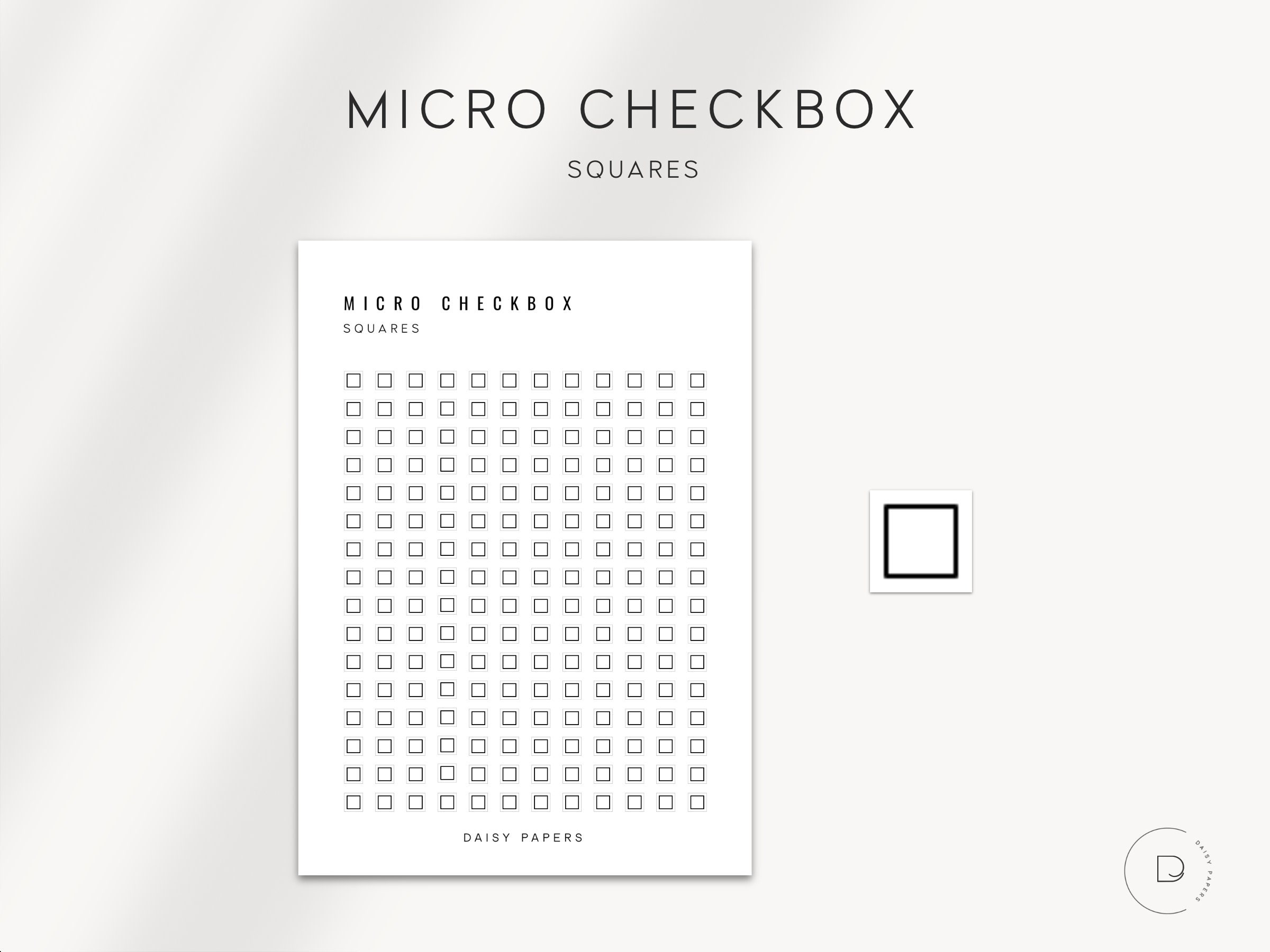 TRANSPARENT MICRO CHECKBOXES | Planner Stickers | Minimal & Functional ...