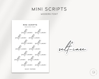 SELF CARE CURSIVE Script V1.0 Planner Stickers Minimalist Planning ...
