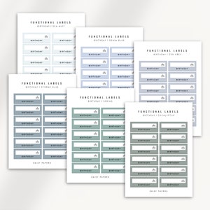 BIRTHDAY - Functional Labels | Minimal & Functional Planner Stickers ...