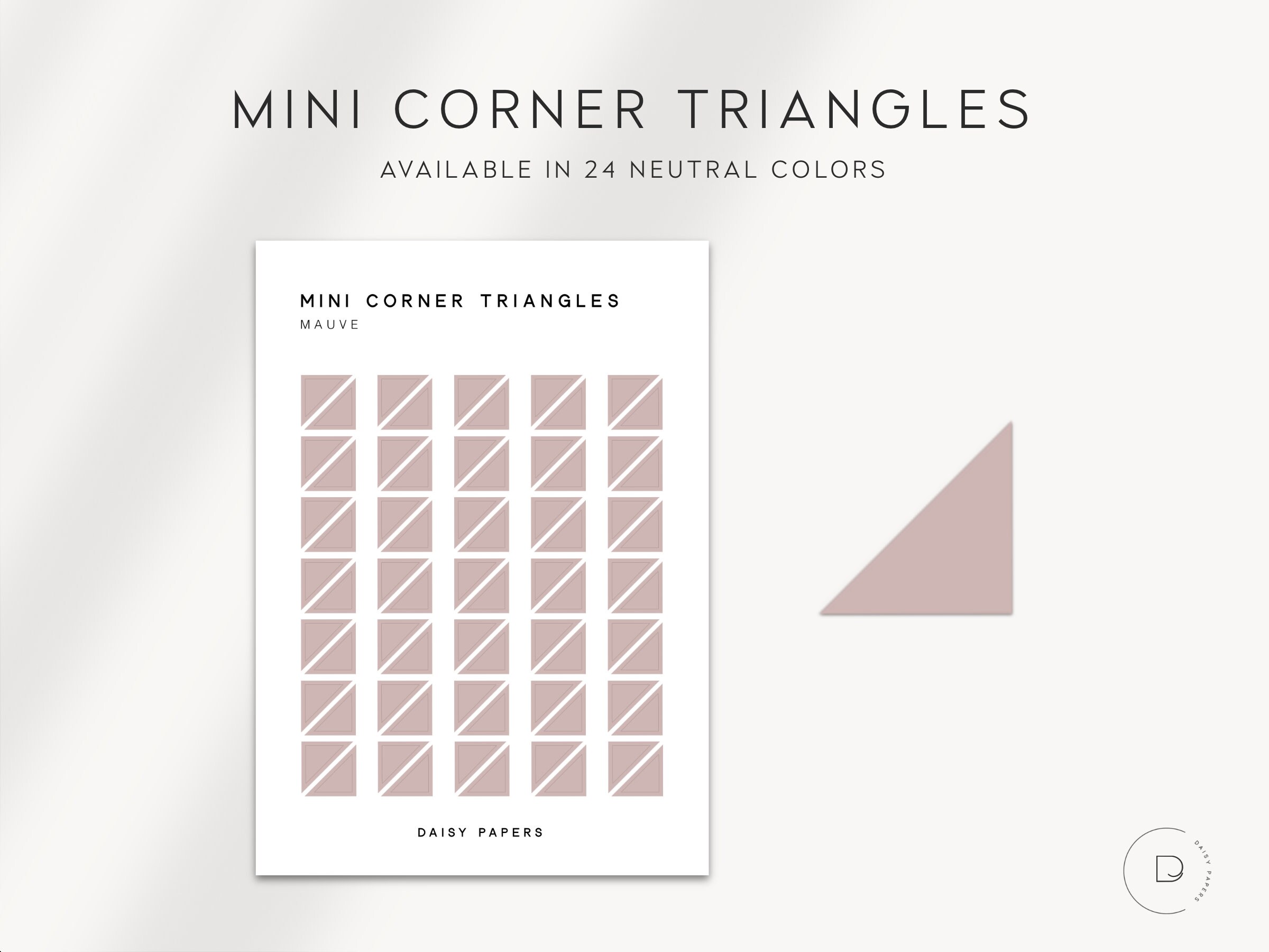 TRANSPARENT MINI Corner Triangle Functional Planner Stickers - Etsy