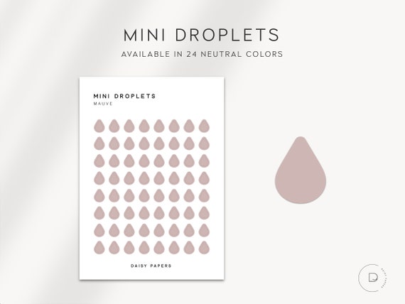 TRANSPARENT MINI DROPLETS Functional Planner Stickers - Etsy