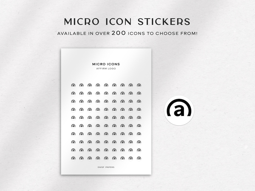 AFFIRM LOGO - Micro Icon Sticker | Planner Stickers | Minimal ...