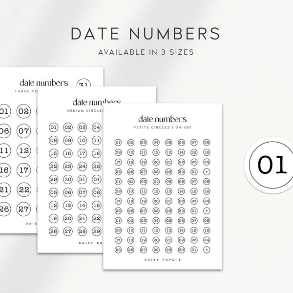 Transparent Number Stickers - Etsy