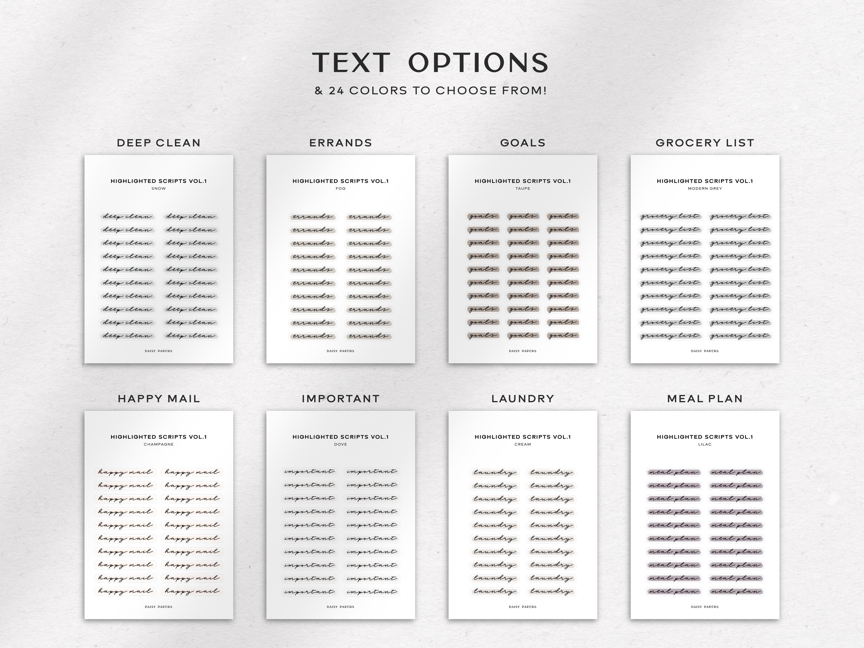 HIGHLIGHTED SCRIPTS Vol .1 | Minimal & Functional Script Planner ...