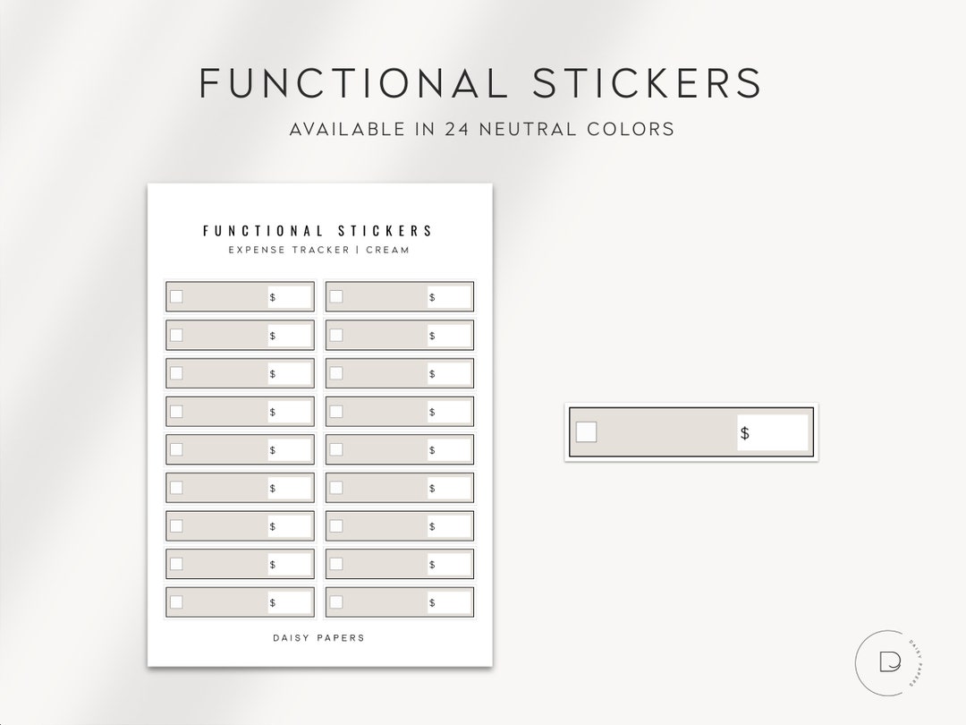 EXPENSE TRACKERS - Functional Stickers | Minimal & Functional Planner ...