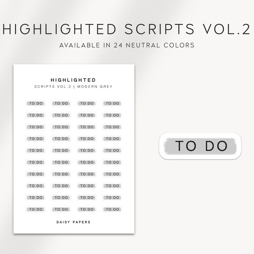 Script Stickers Planner Stickers - Etsy