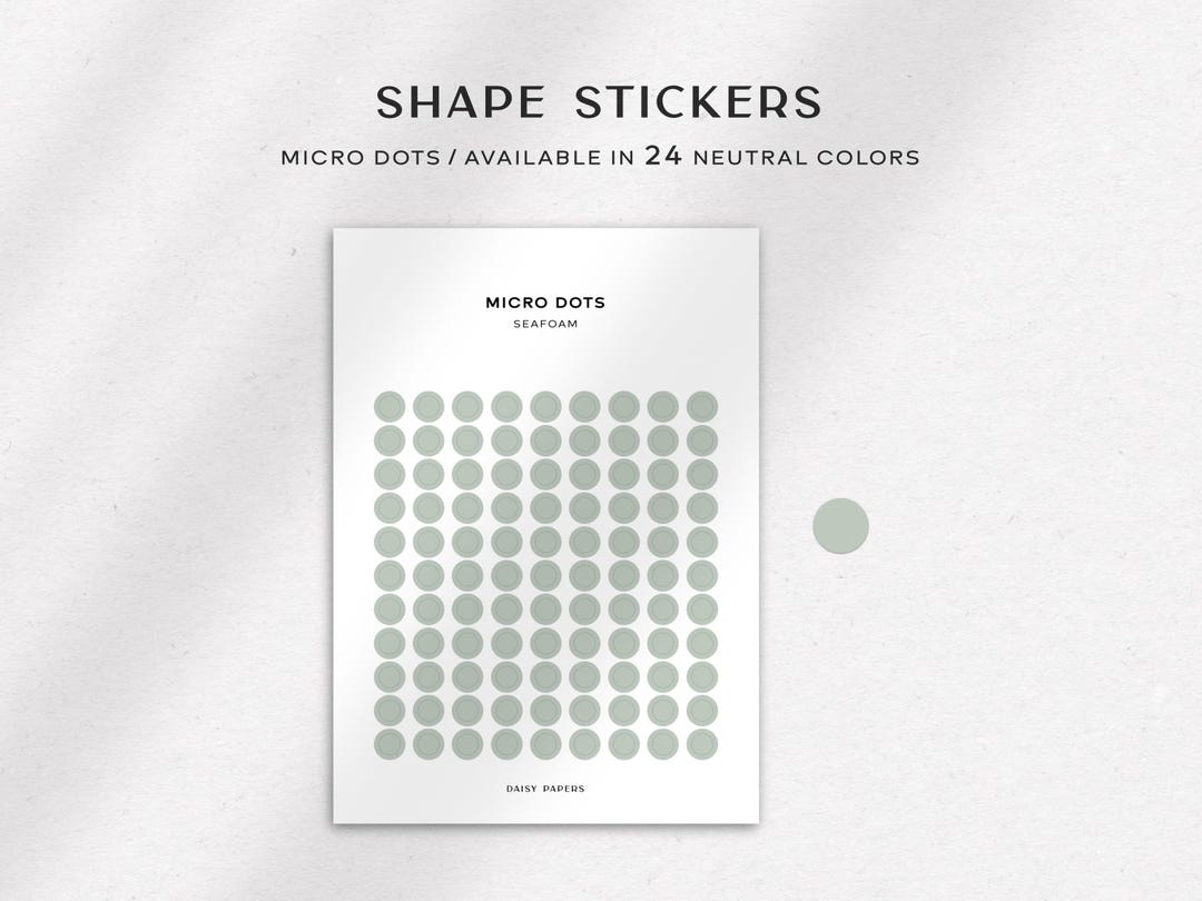 TRANSPARENT MICRO DOTS - Functional Planner Stickers | Minimal ...