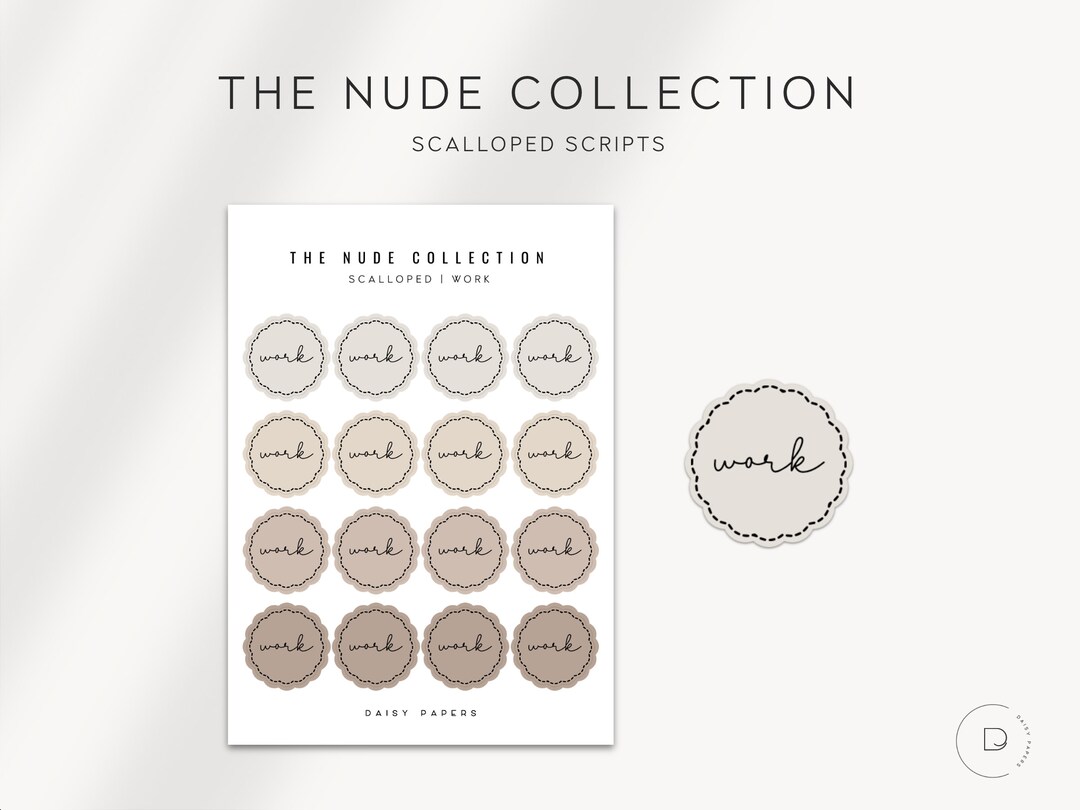 The Nude Collection - Scalloped Scripts | Minimal & Functional Planner ...