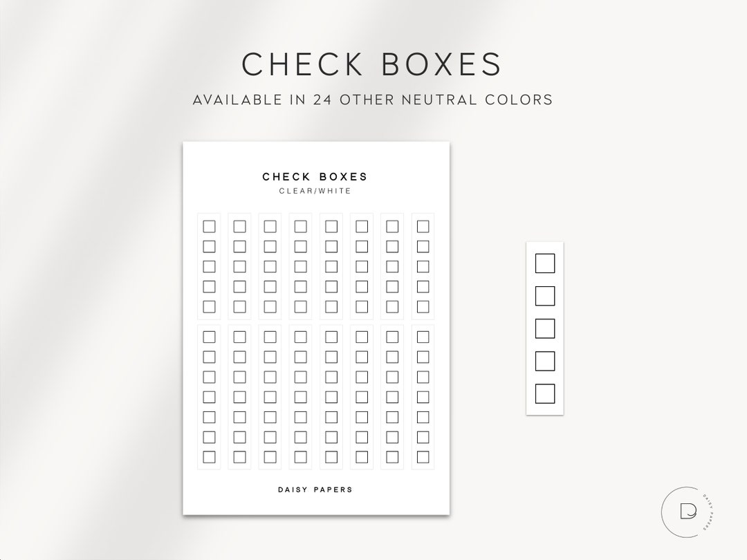 CHECK BOXES | Planner Stickers | Minimal Planner Stickers| Functional ...