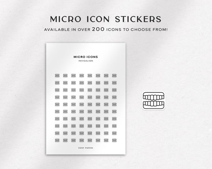 INVISALIGN - Micro Icon Sticker | Planner Stickers | Minimal ...