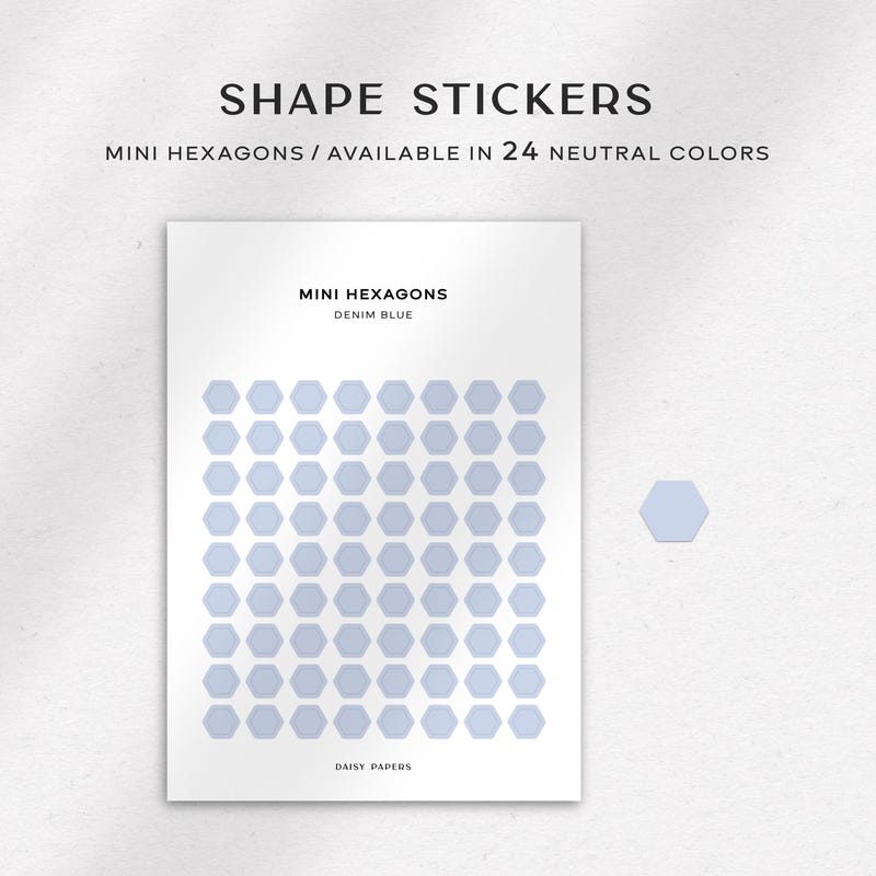 Hexagon Stickers - Etsy