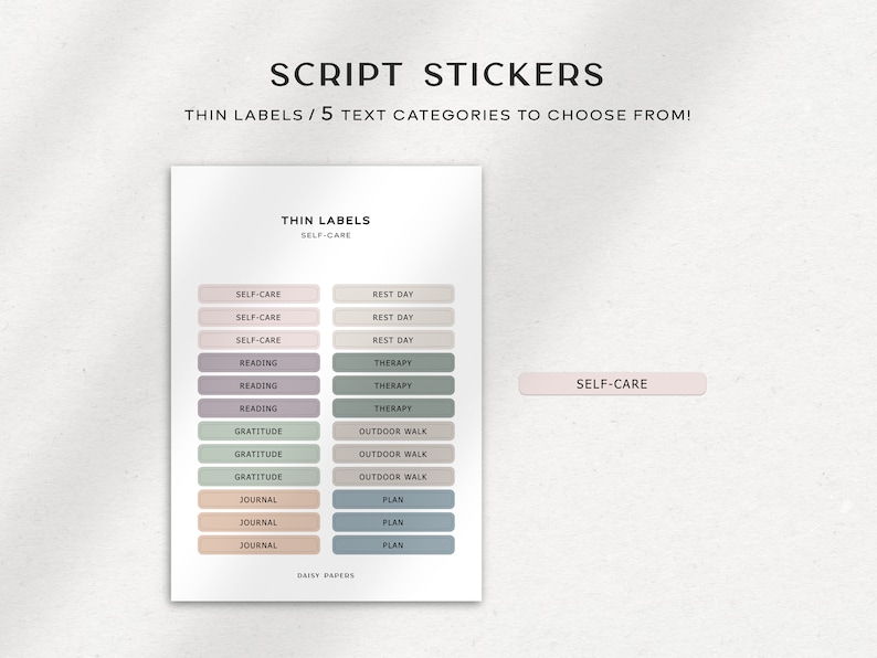THIN LABELS | Minimal & Functional Planner Stickers for Everyday ...