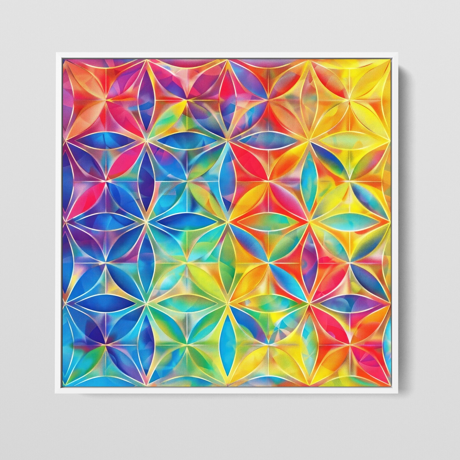 Seamless Flower of Life Spiritual Wall Art Sacred Geometry Wall Print ...