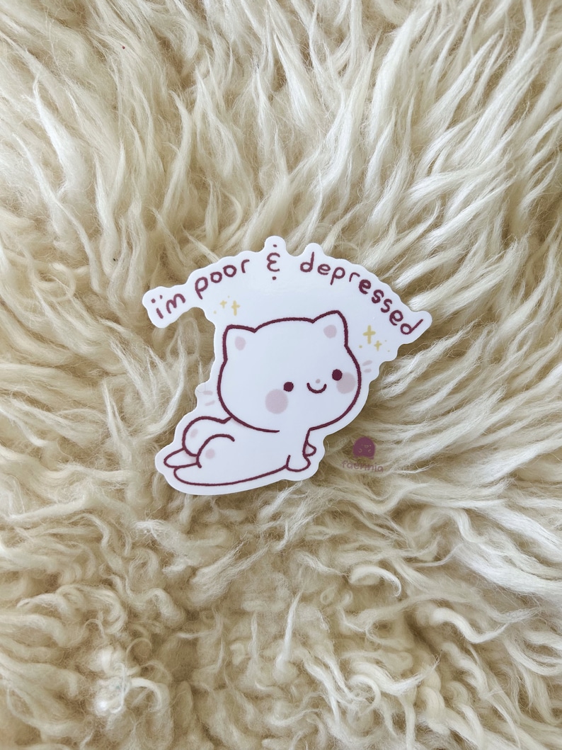 Provocative Cat Vinyl Sticker - Etsy