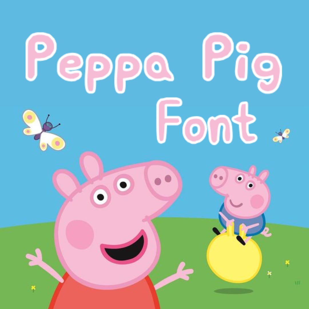 Peppa Pig TTF Font | Downloadable Peppa Pig Alphabet | TTF Downloadable ...