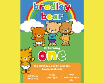 Cbeebies Invitation - Etsy UK