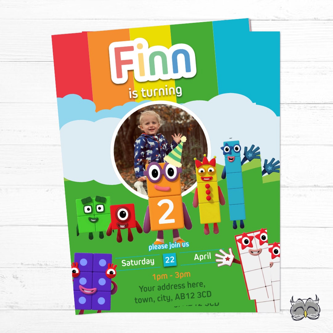 Numberblocks Party Invite | Digital Party Invite | Toddler Invite - Etsy